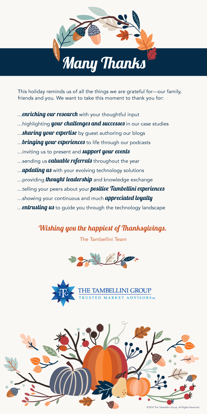 Many Thanks Infographic - The Tambellini Group